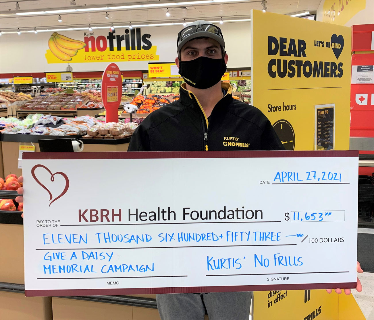 The 4th annual Give a Daisy Memorial Campaign at Kurtis’ No Frills ...